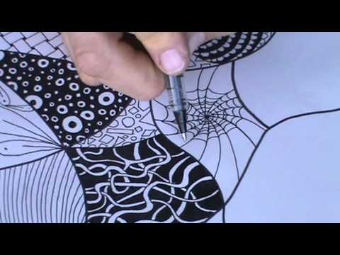 Poster Sized Tangle Doodle Part 15 Youtube