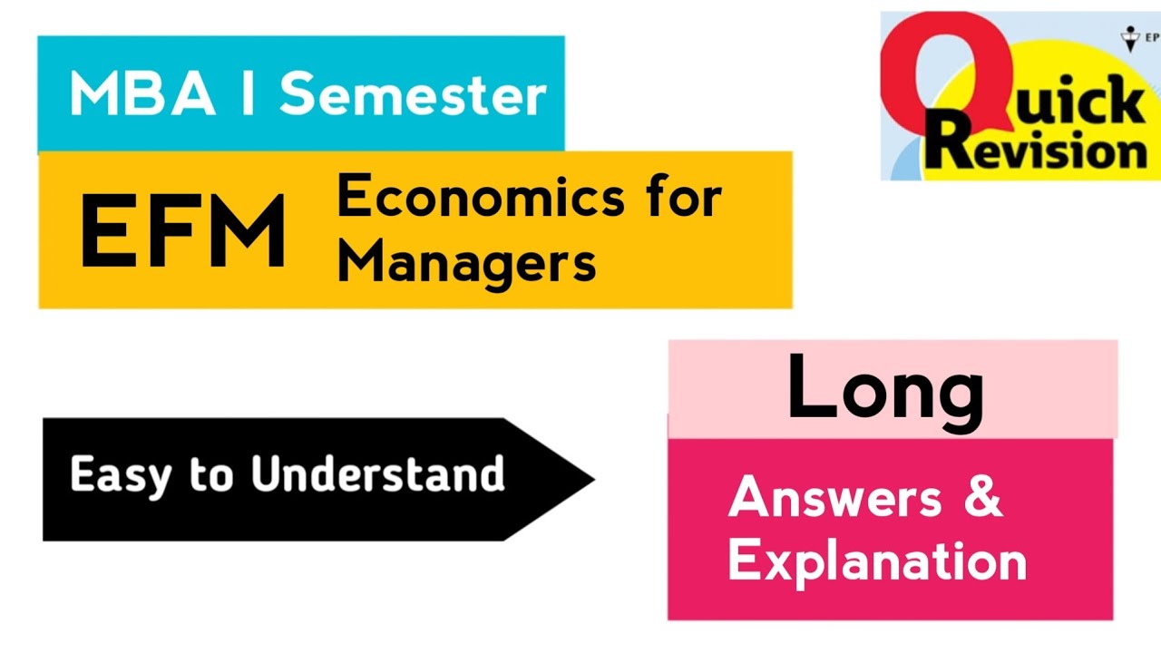 Economics For Managers Important Long Questions Answers Quick Revision