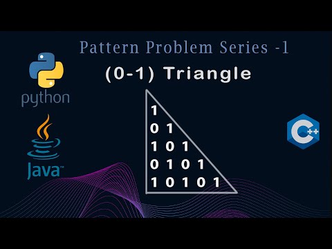 0 1 Triangle Pattern Java C Python Detailed Explain For