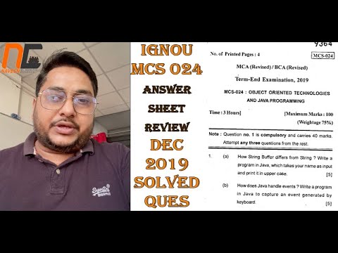 Mcs024 Answer Sheet Review Dec 2019 Exam Solution Java