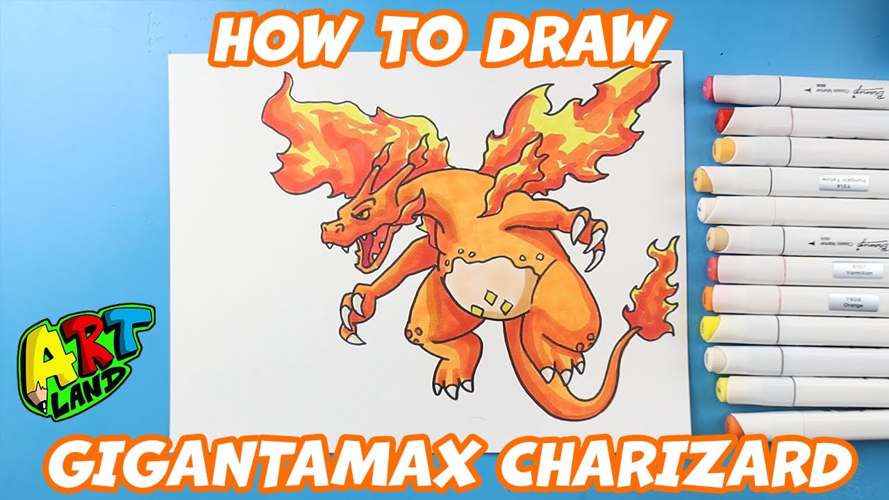 How To Draw Gigantamax Charizard Youtube