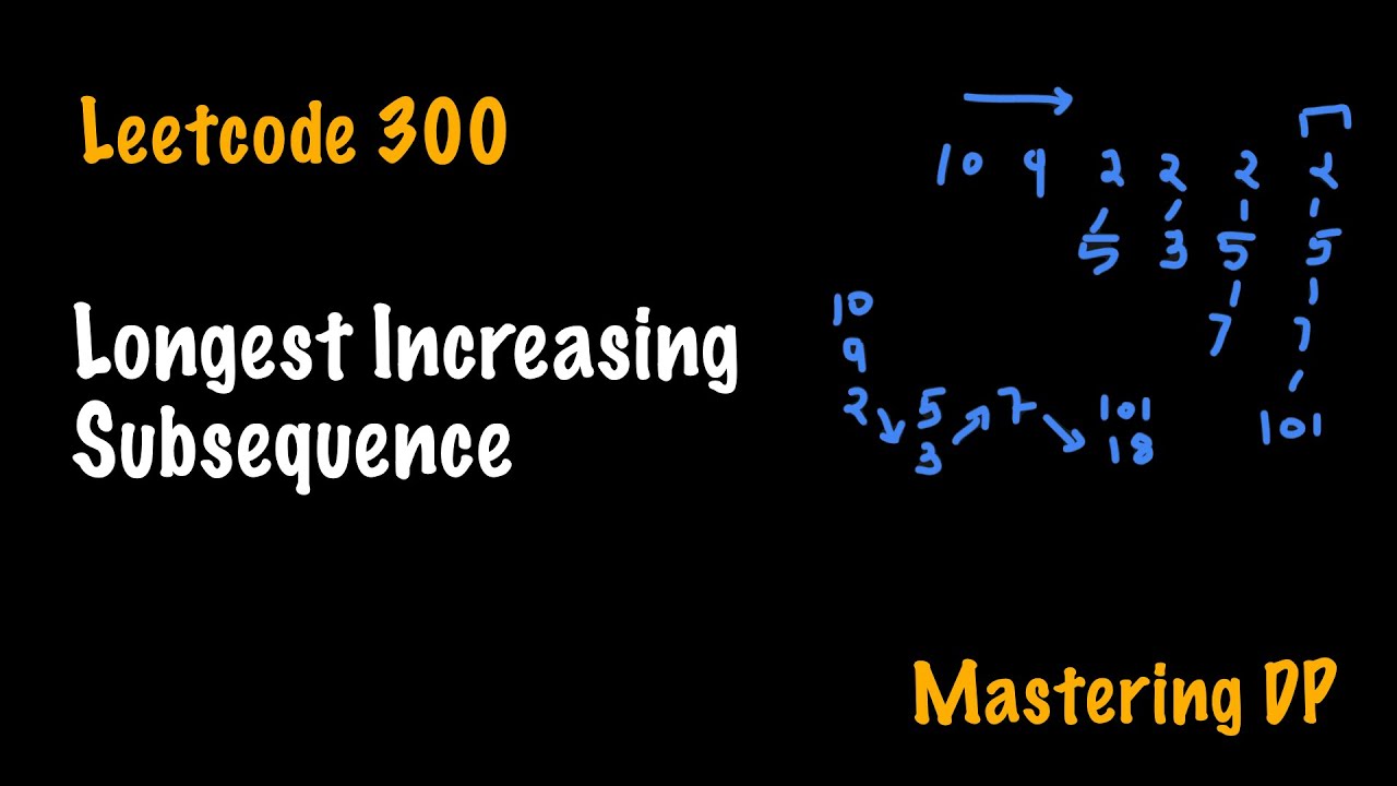 Longest Increasing Subsequence Leetcode 300 Mastering Dp Dynamic