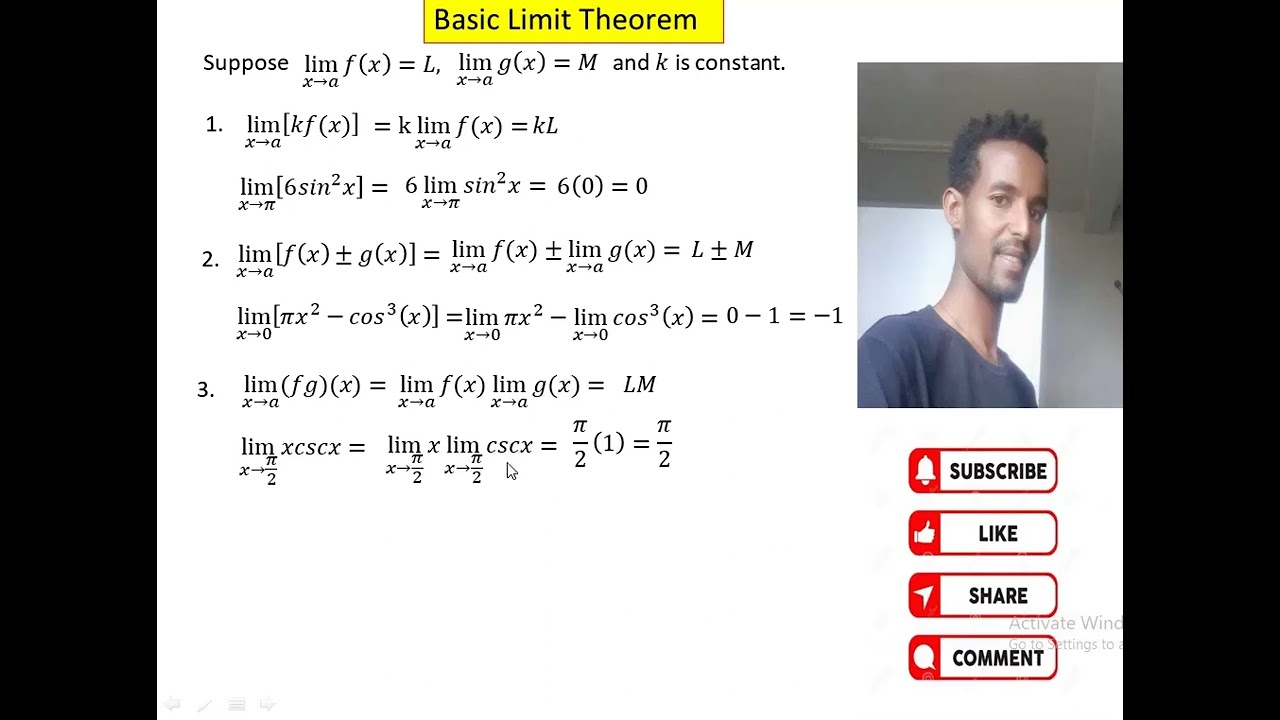 Basic Limit Theorem Calculus I Applied Maths I Youtube