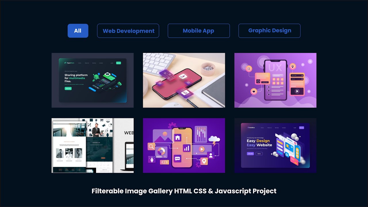 Portfolio Filterable Image Gallery In Html Css Javascript Responsive