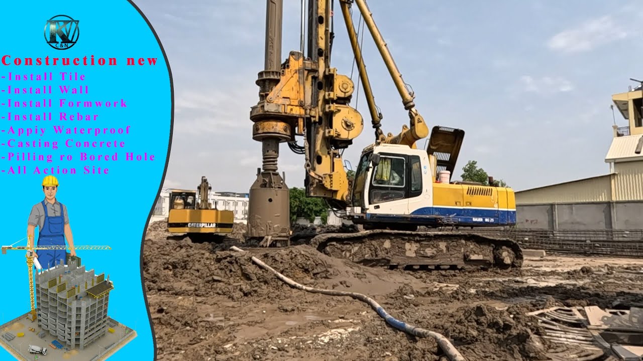 Machine Drilling Bore Pile With Method Statement Youtube