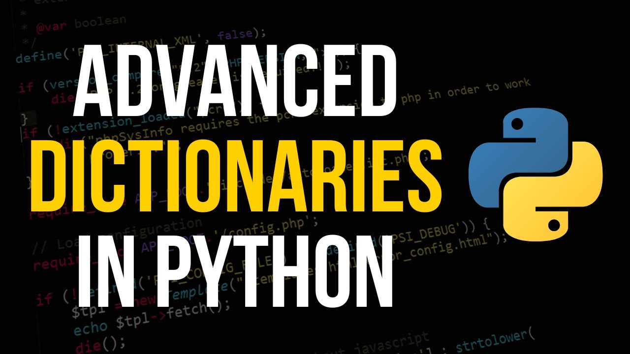 Advanced Dictionaries Defaultdict In Python Youtube