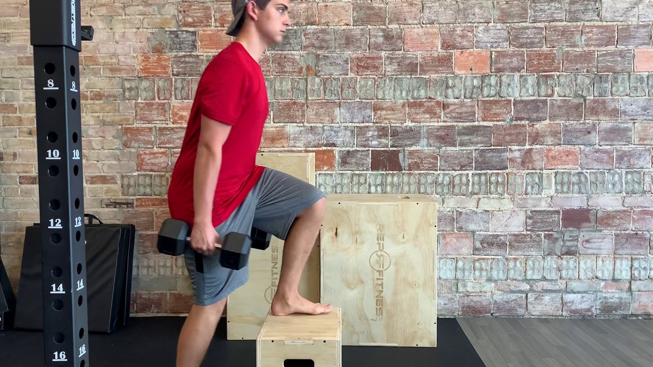 Weighted Dumbbell Box Step Ups Denver Golf Performance Dgp Youtube