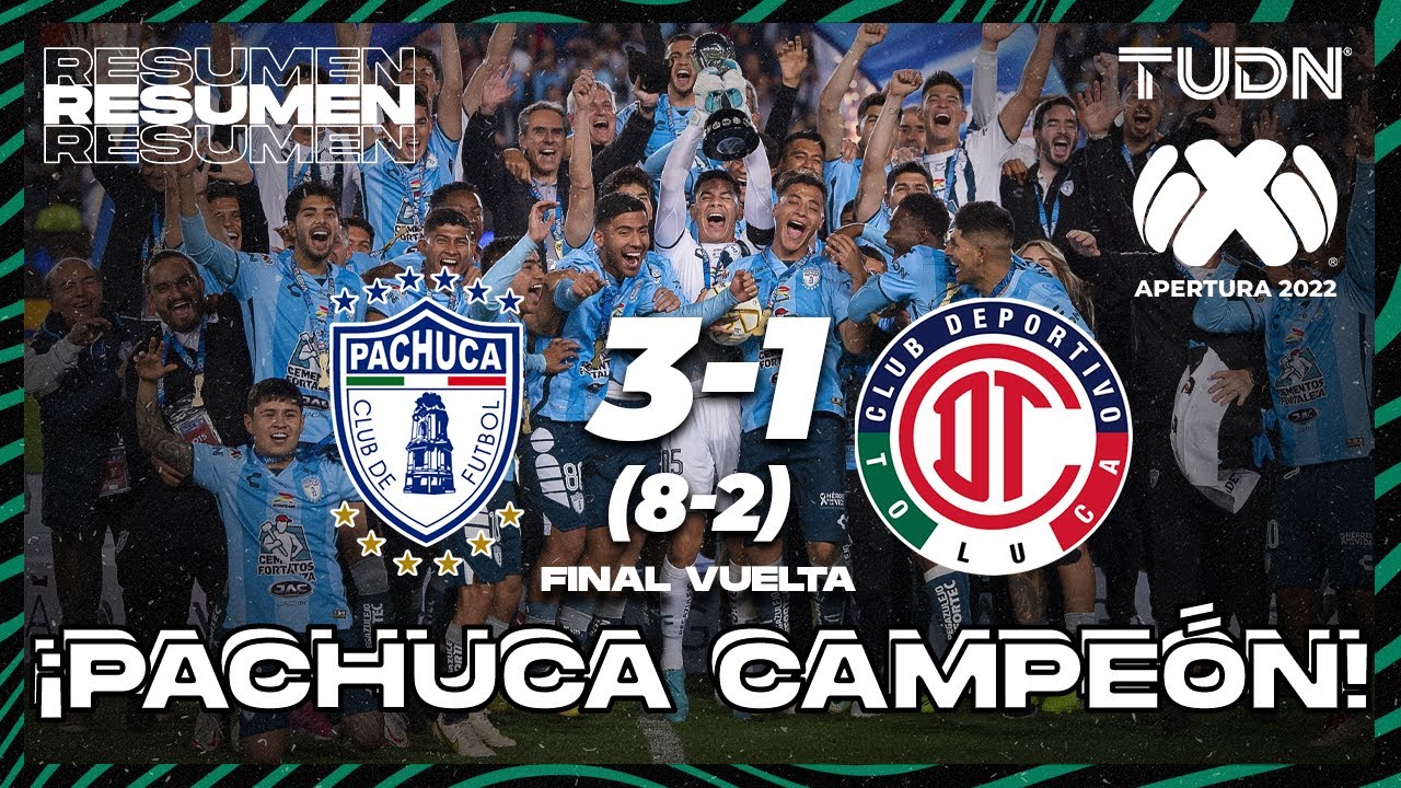 Resumen Y Goles Pachuca 3 8 2 1 Toluca Liga Mx Ap2022 Final