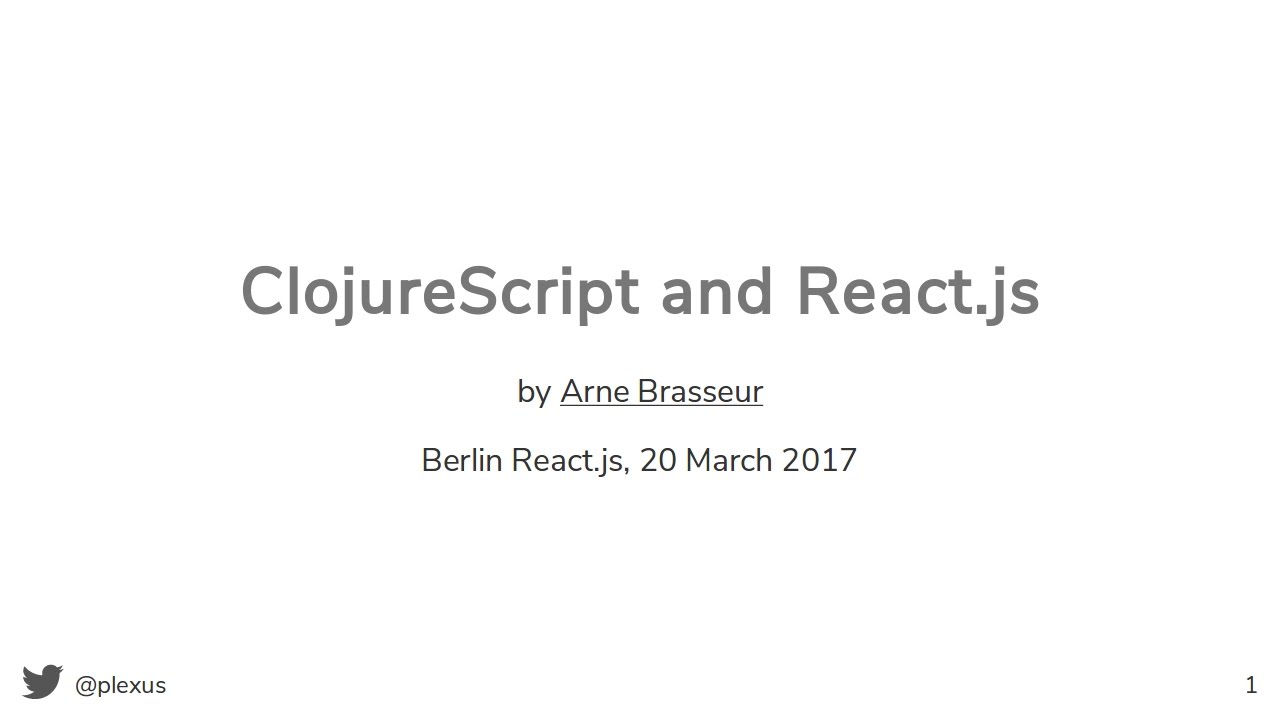 Using React Js With Clojurescript Youtube