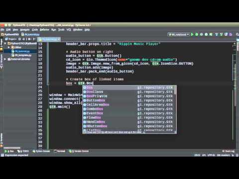 Python Gui Development With Gtk 3 Tutorial 8 Headerbar Youtube
