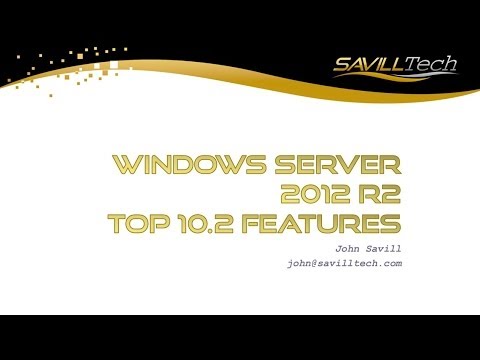 Windows Server 2012 R2 Top Ten Features Youtube
