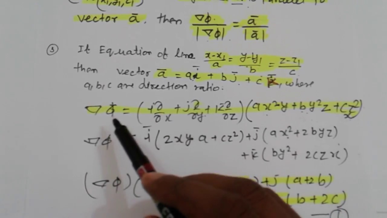 Vector Calculus Problem Of Vector Differentiation Youtube