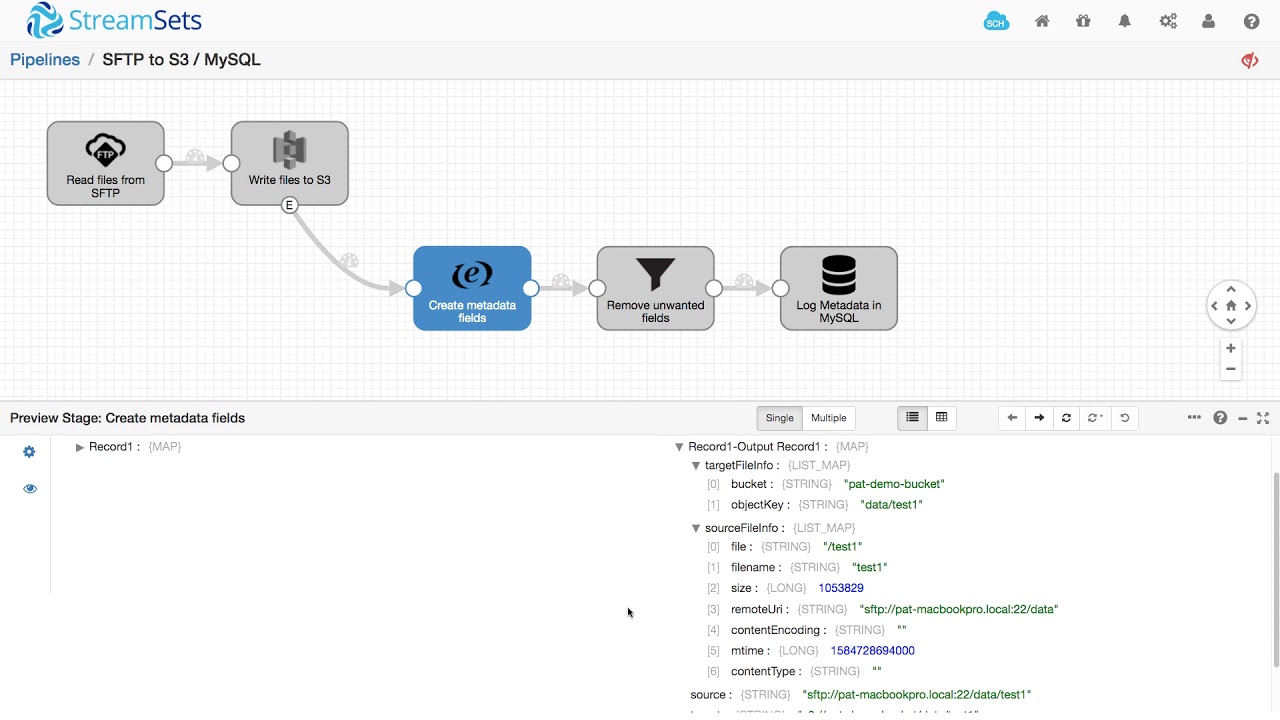 Preview Data Pipeline Events In Streamsets Data Collector Youtube