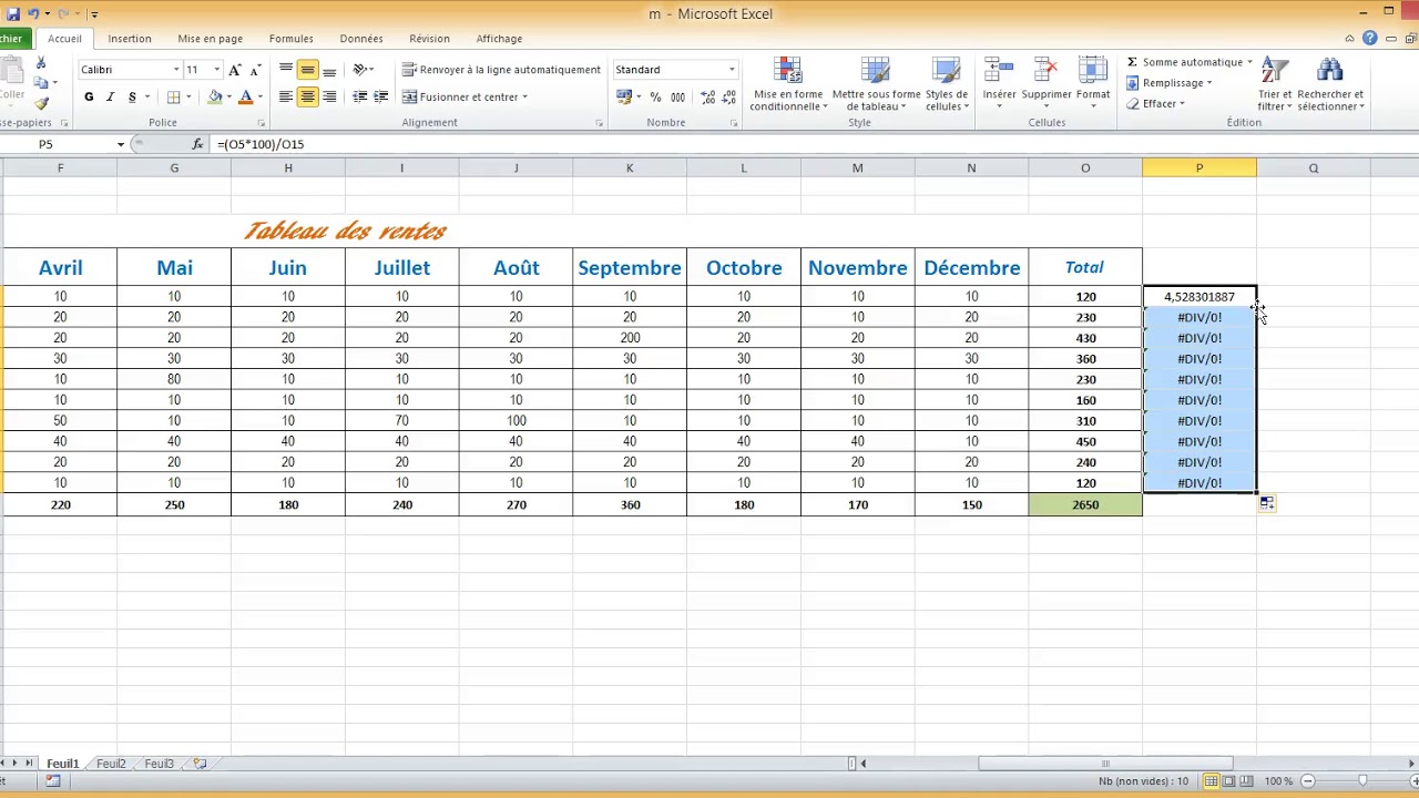 Tuto Gratuit Mon Premier Tableau Excel Youtube
