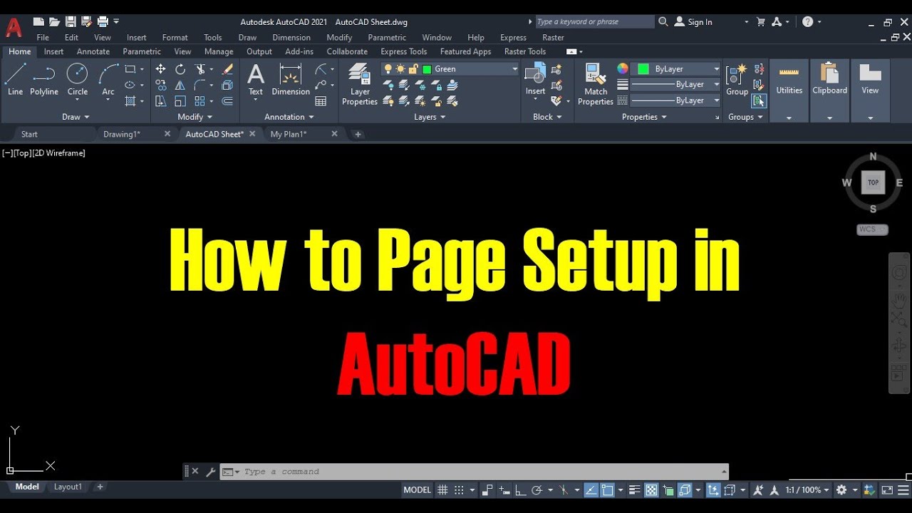 How To Page Setup In Autocad Autodesk Autocad 2021 Youtube