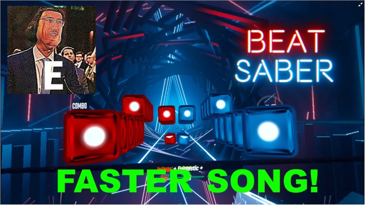 Beating Rush E With Faster Song Beat Saber Youtube