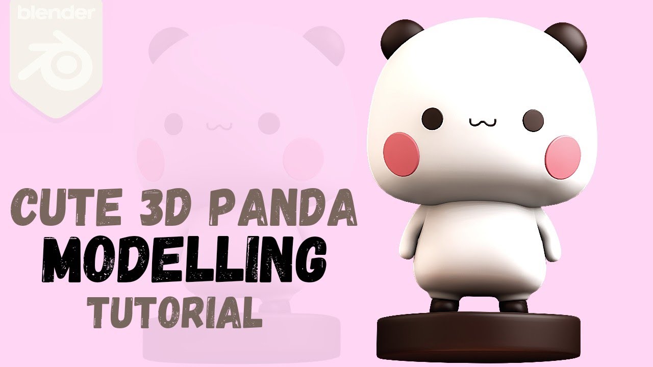 Cute Panda Modelling In Blender Beginners Tutorial Youtube