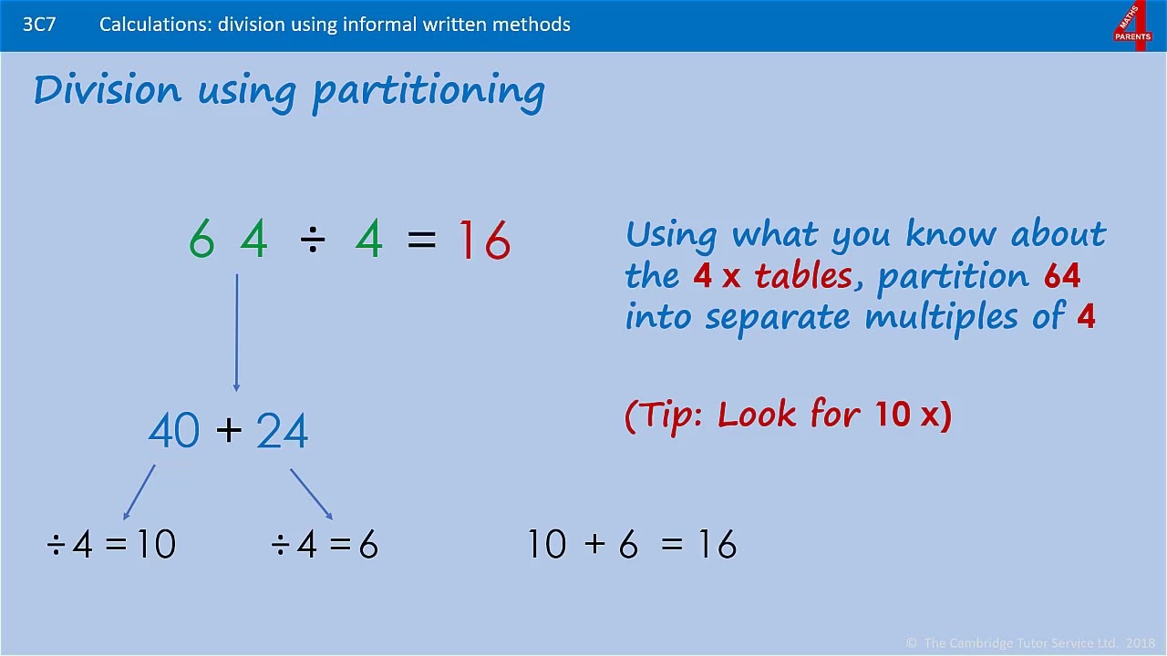 How To Do Division Using Partitioning Youtube
