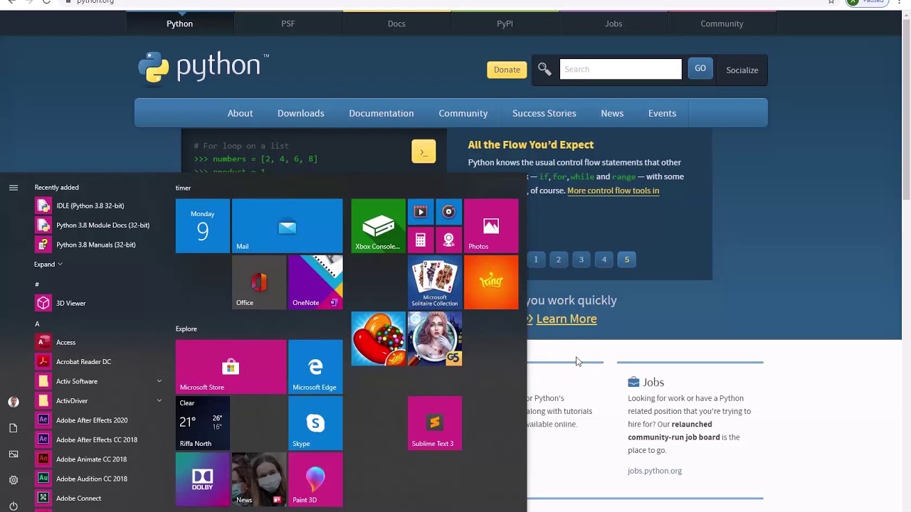 Installing Python 3 Fiveaca