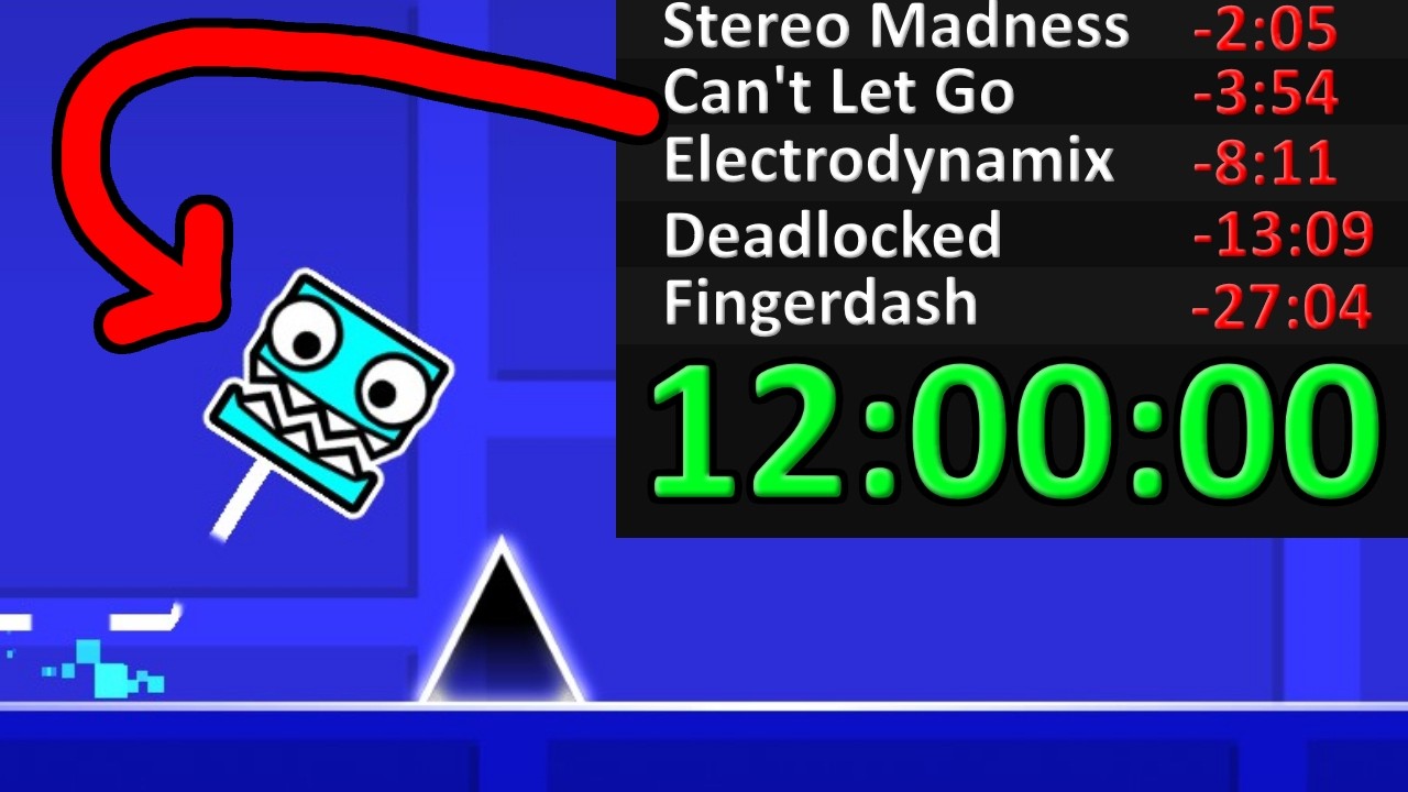I Speedran Geometry Dash For 12 Hours Youtube