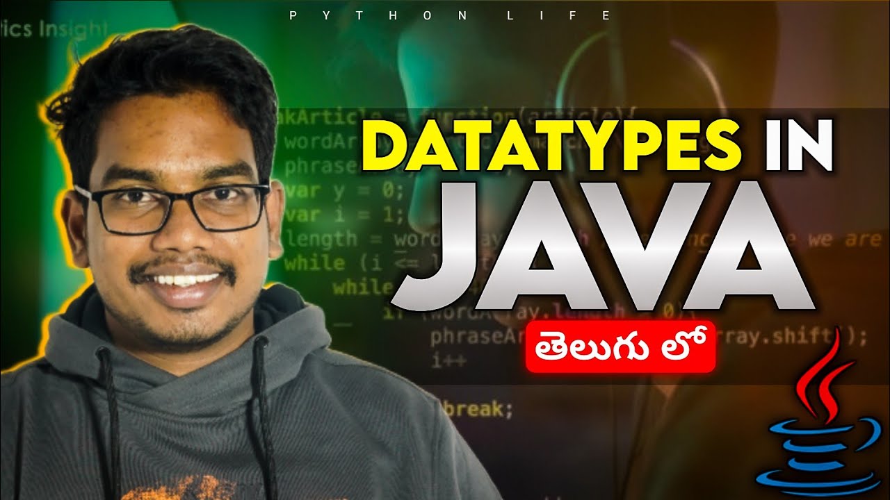 Datatypes In Java Telugu Youtube