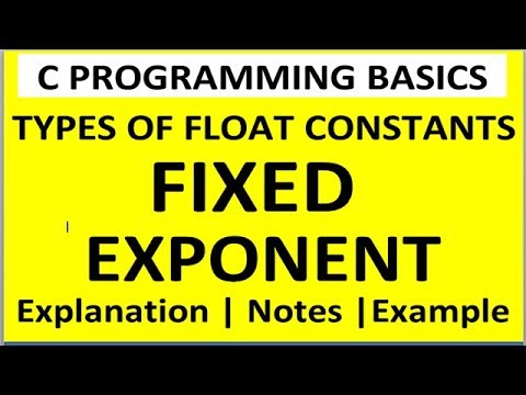 Types Of Float Constants In C Programming Youtube