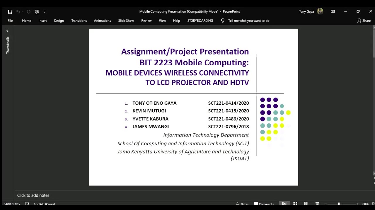Mobile Computing Presentation Youtube