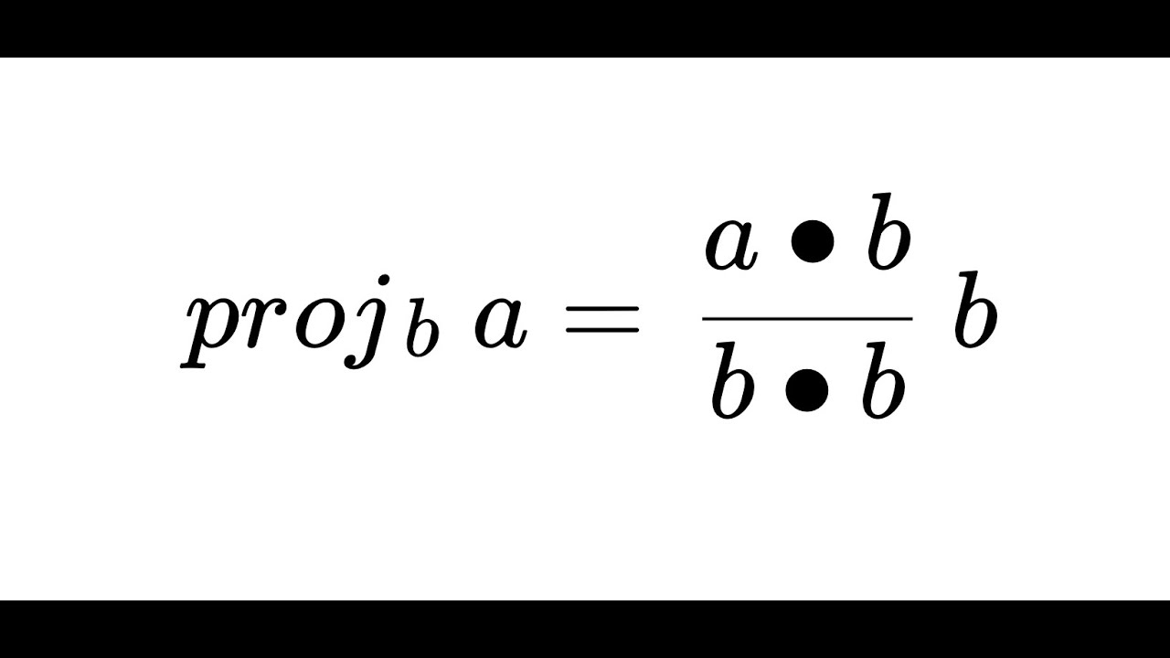 Vector Projection Formula Derivation