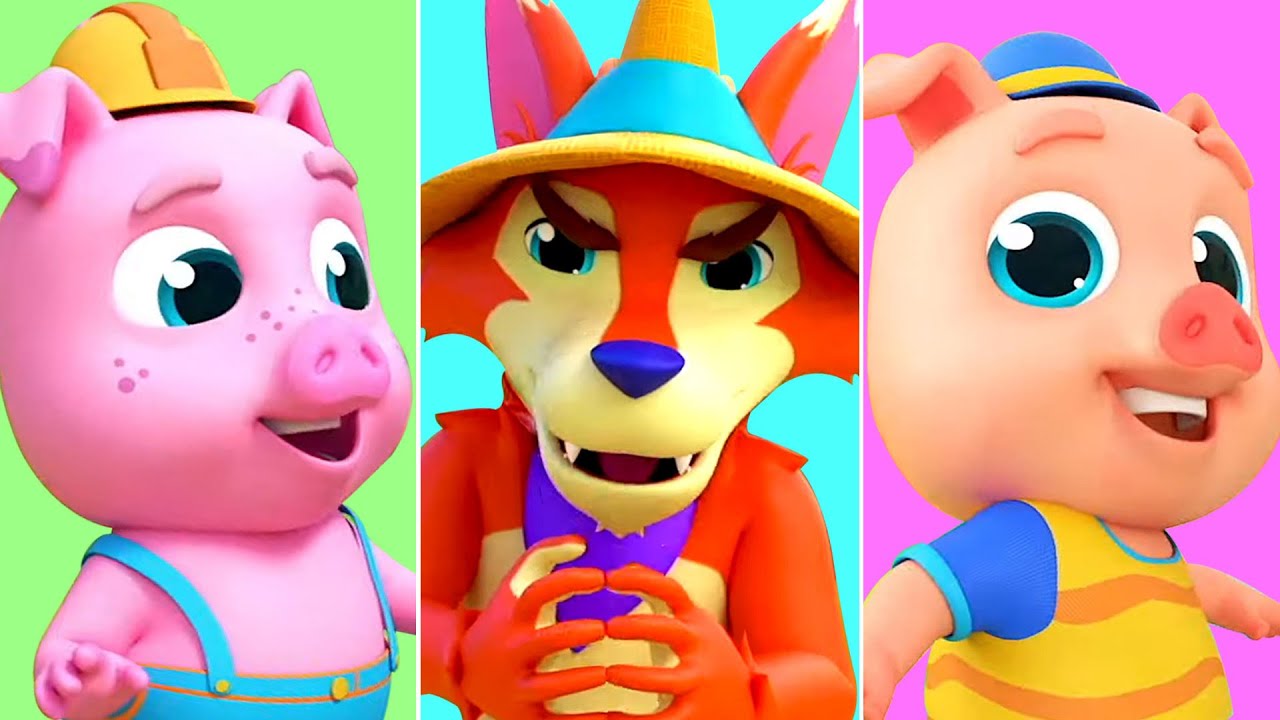 Three Little Pigs Story Kindergarten Rhyme For Children Youtube Music