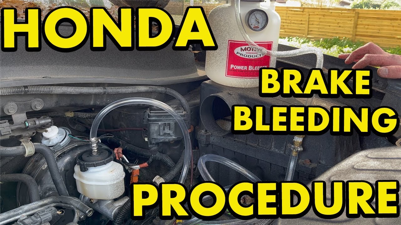 Honda Brake Bleeding Procedure Youtube