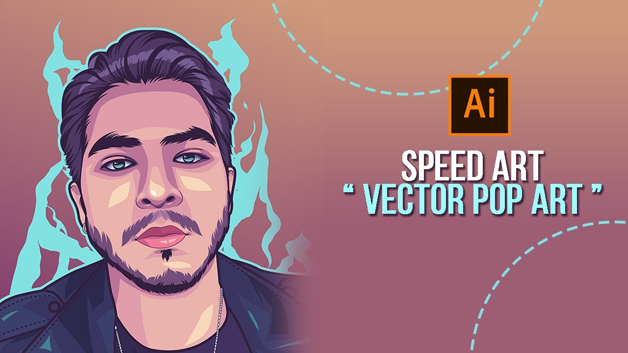 Vector Potrait Pop Art For Customer Speed Art Using Adobe Illustrator