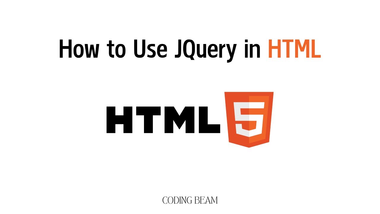 How To Use Jquery In Html Youtube