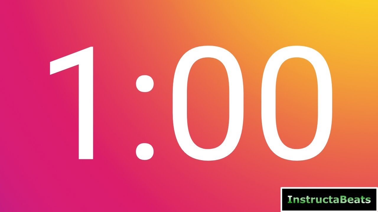 1 Minute Countdown Timer Colorful Youtube