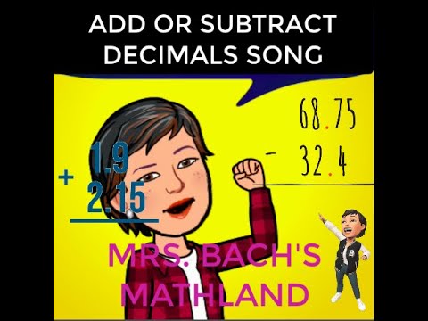 Add Or Subtract Decimals Song Youtube