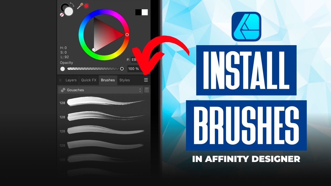 How To Import Brushes Into Affinity Designer Youtube