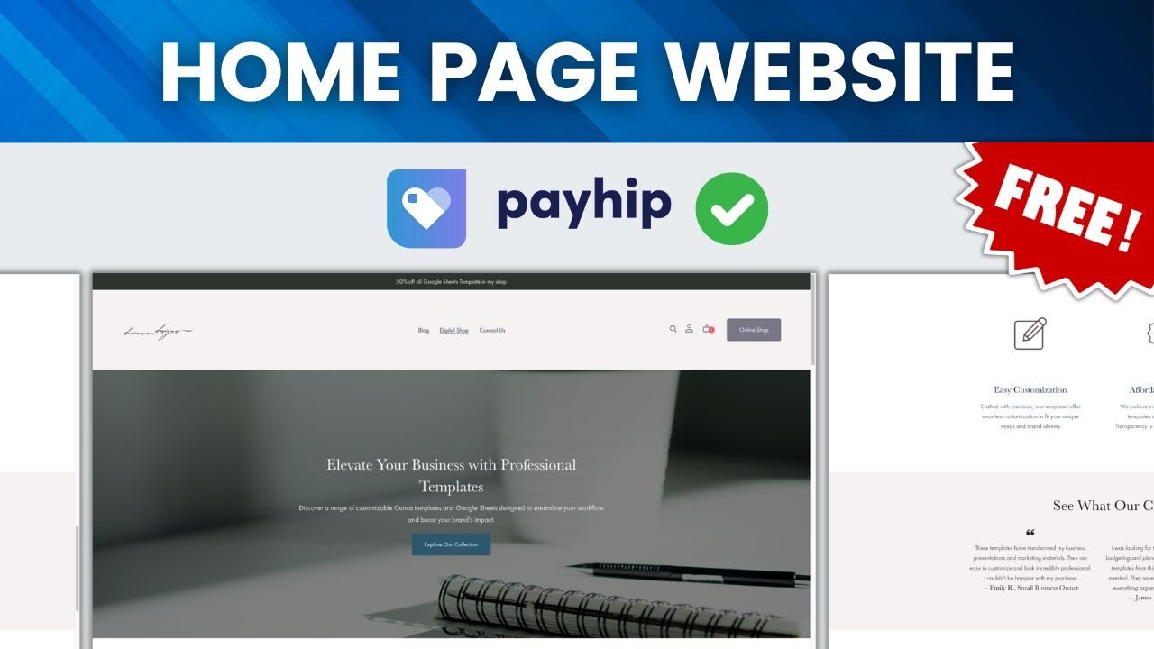 Creating A Professional Homepage With Payhip Step By Step Tutorial