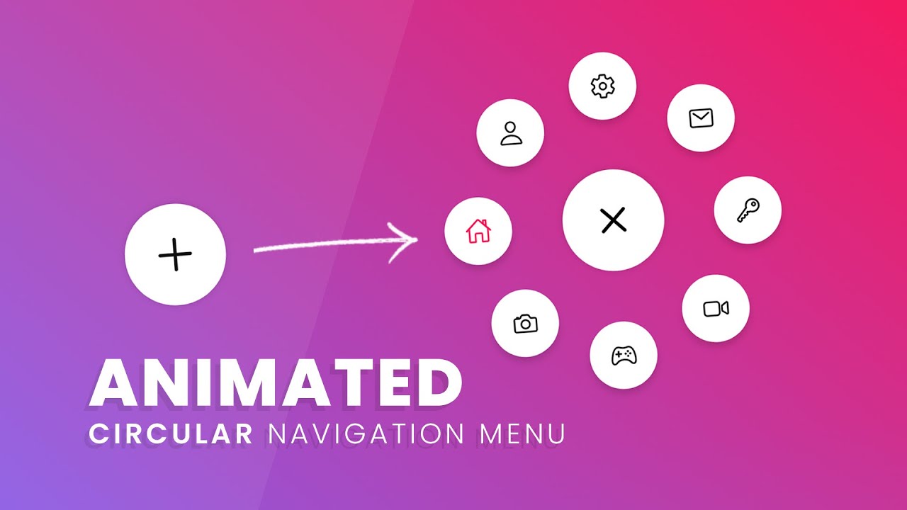 Animated Circular Navigation Menu Using Html Css Vanilla Javascript