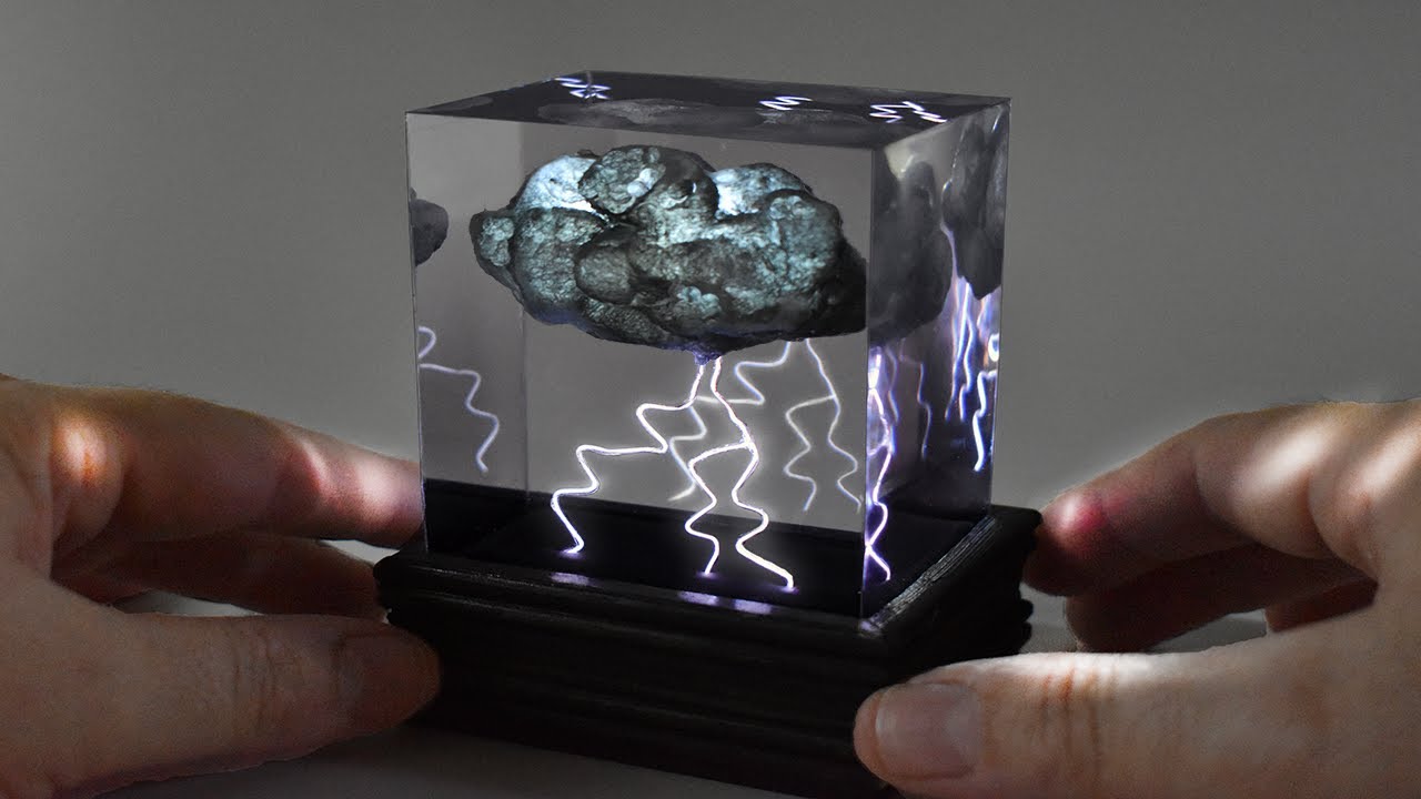 Active Lightning Inside Epoxy Resin Diy Resin Art Youtube