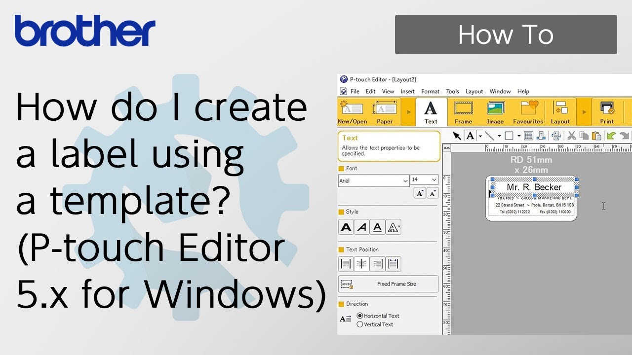 How Do I Create A Label Using A Template P Touch Editor 5 X For