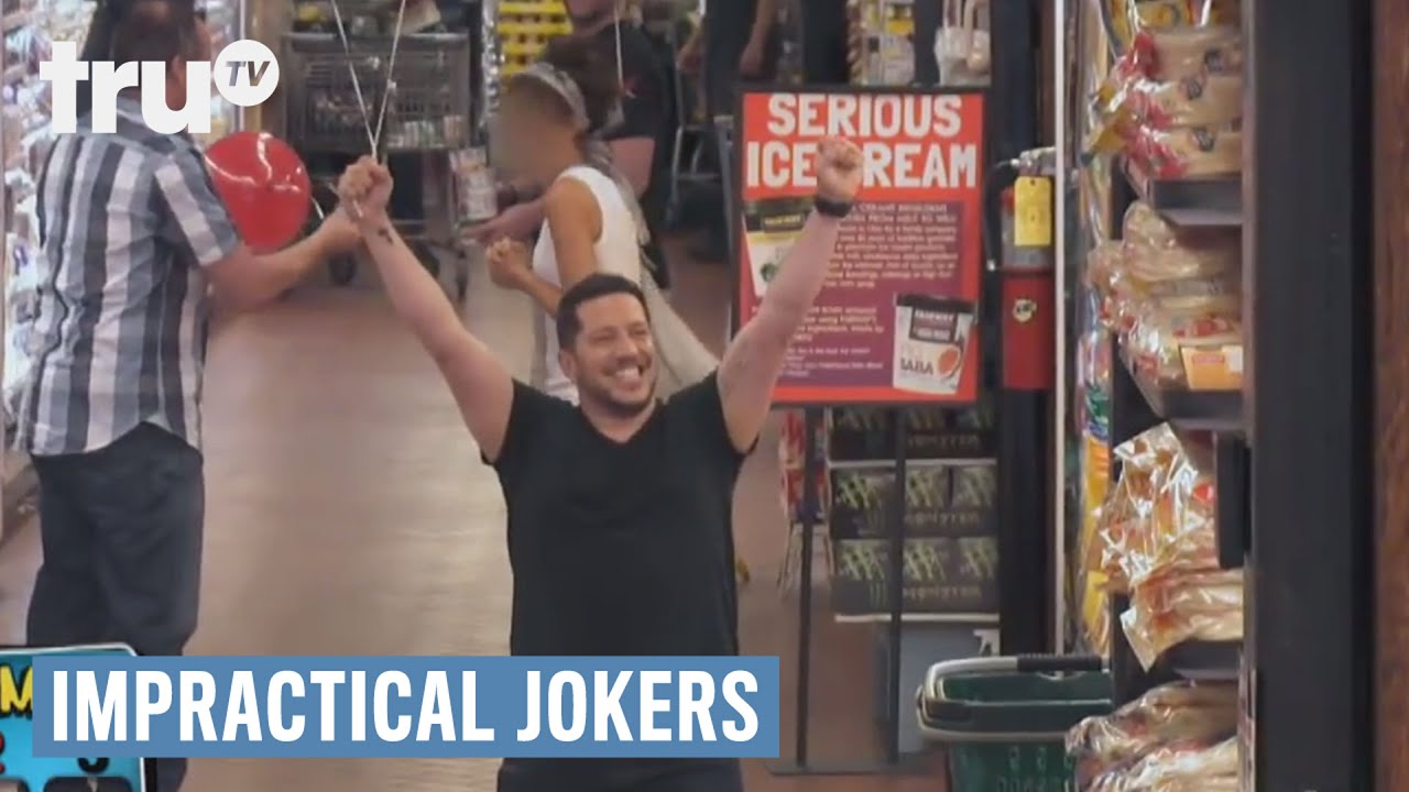 Impractical Jokers Supermarket Balloon Assault Youtube