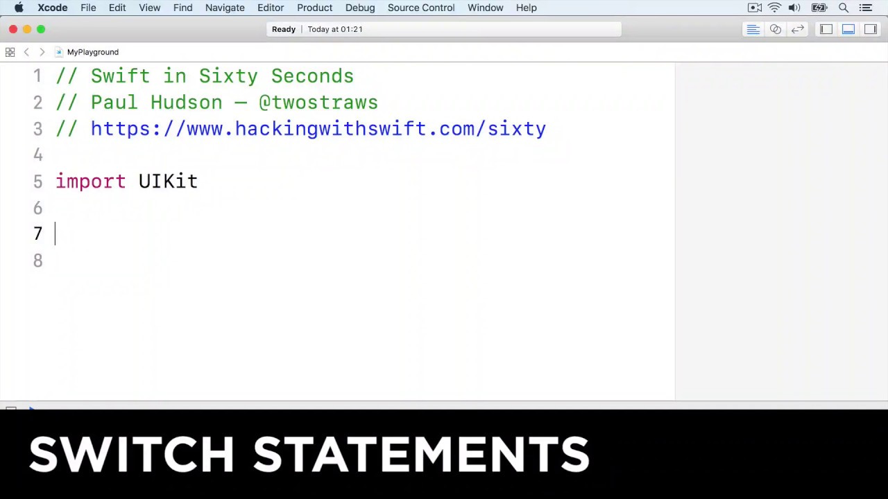 Switch Statements Swift In Sixty Seconds Youtube
