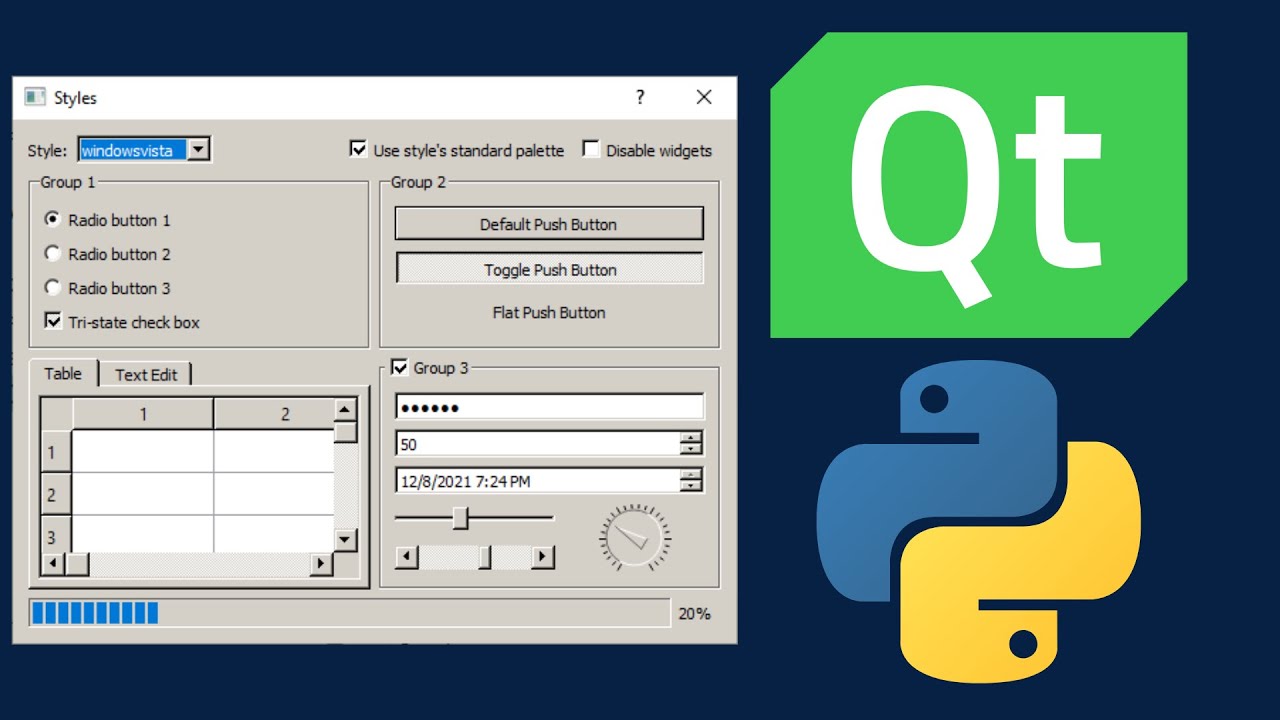 Python Common Pyqt5 Widget Desktop App Tutorial Youtube