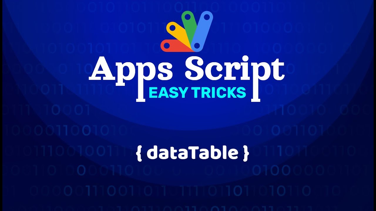 Appsscript Datatable Youtube