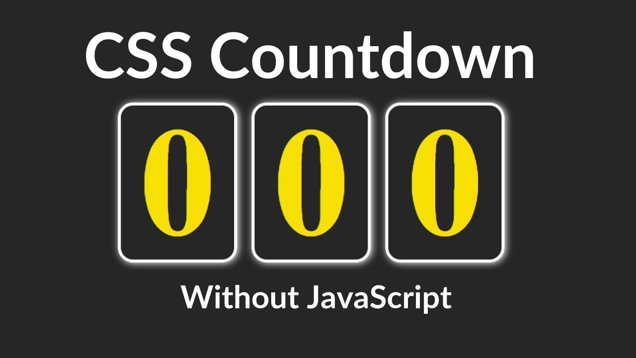 Pure Html Css Number Countdown Css Animation Effects No