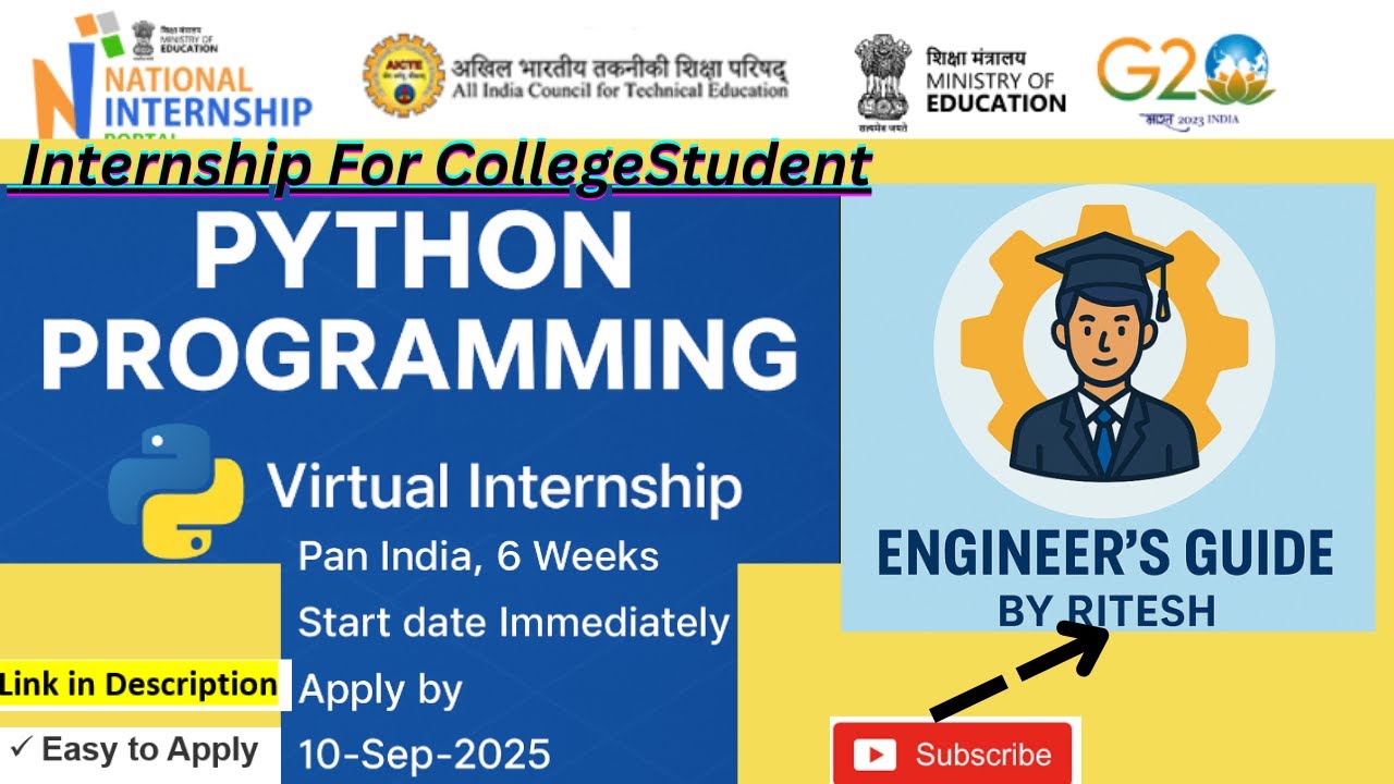 Python Internship For College Students Youtube