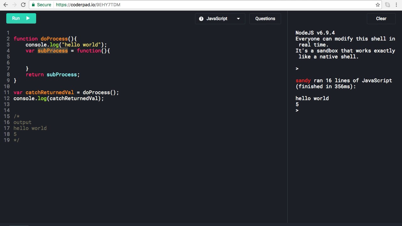 Javascript Functions That Return Functions Youtube