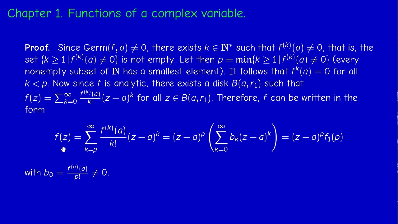 M3304 Holomorphic Functions Chapter 1 Part 2 Youtube