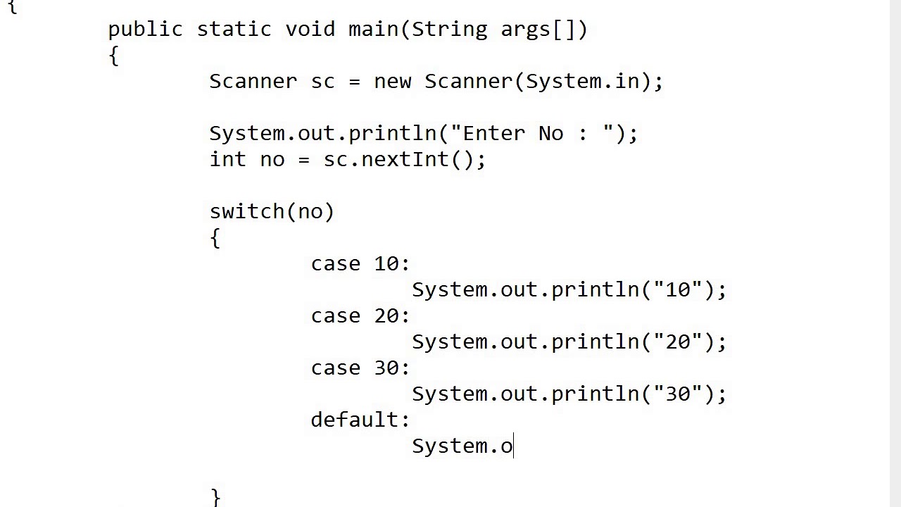 2020 Programming In Java Switch Case Part 3 Practice Youtube
