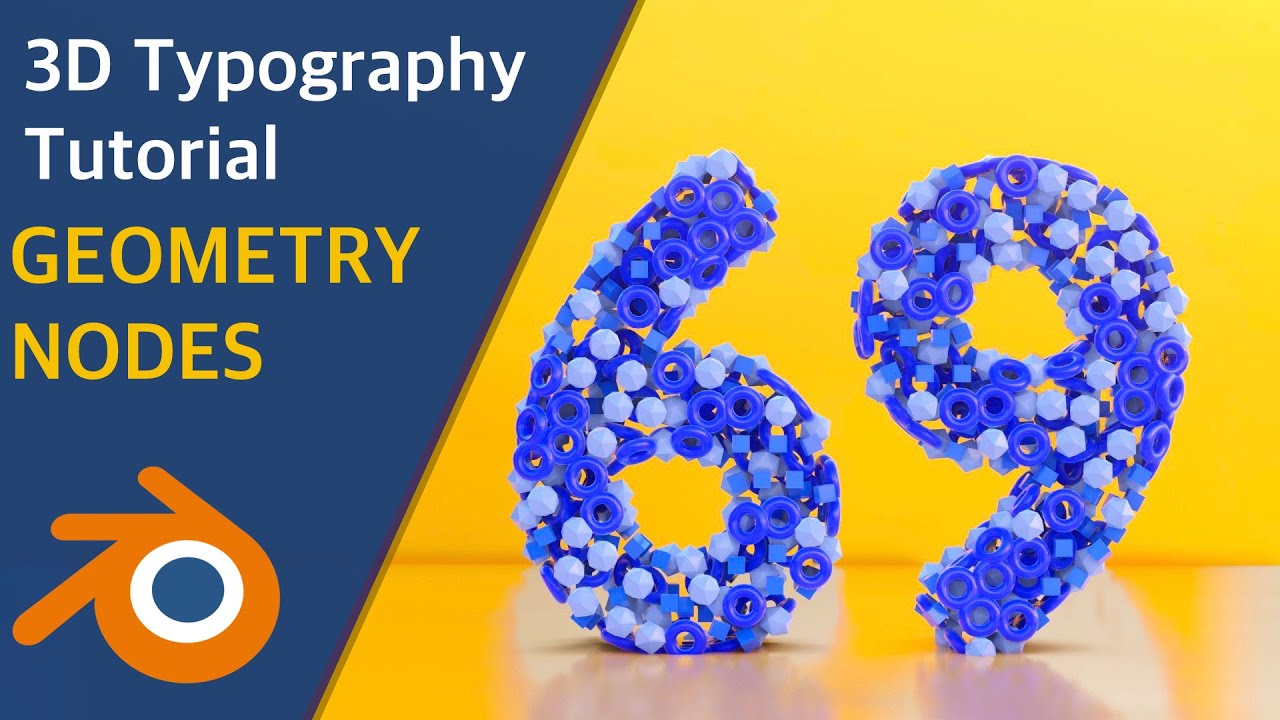 Easy 3d Typography Tutorial Using Geometry Nodes Blender 2 92 Youtube