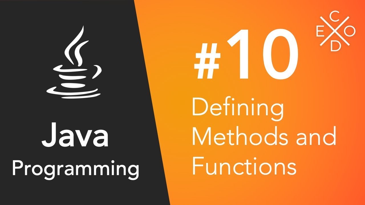 Java Programming 10 Defining Methods And Functions Youtube